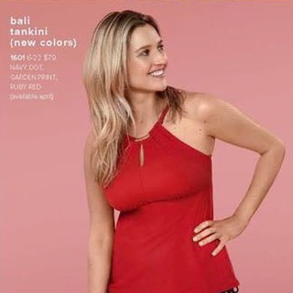 Ruby Ribbon | Swim | Ruby Ribbon Bali Ruby Red Tankini Top New 79 ...